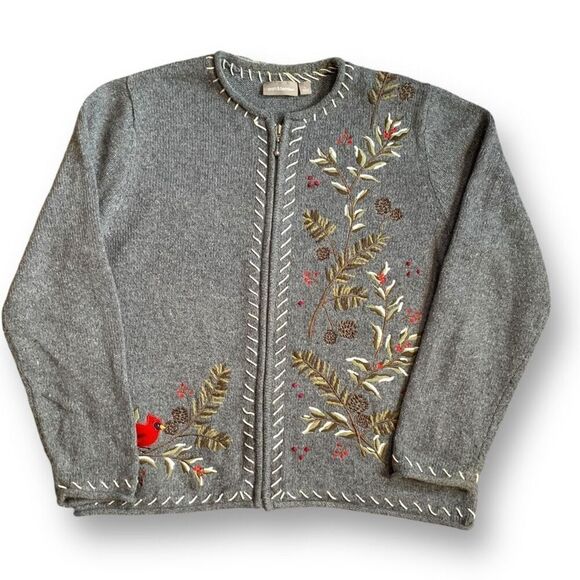 Vintage | Sweaters | Vintage Croft Barrowcardigan Sweater Gray Knit ...